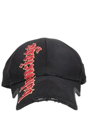 Balenciaga Gothic Placement Baseball Cap - Black