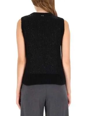 Herno Metallic Effect Sequined Vest