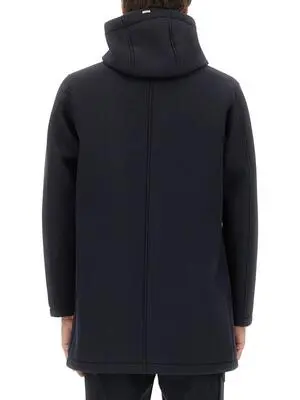 Herno Long Parka In Three Layers Scuba - Blue