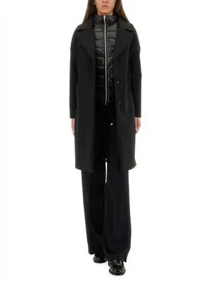 Herno Wool Coat With Technical Bib