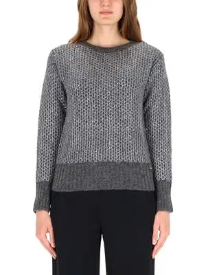 Herno Metallic Effect Sequin Jersey - Gray