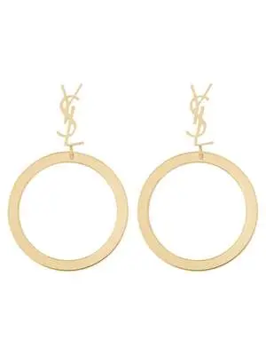 Saint Laurent Orecchini Cassandre Con Pendente - Gold