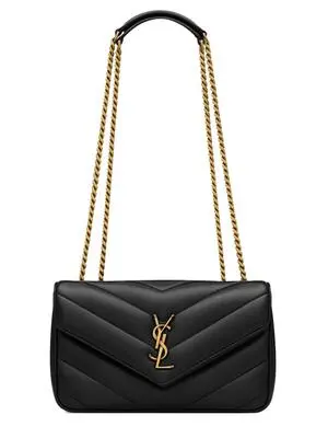 Saint Laurent Loulou Small Leather Bag - Black