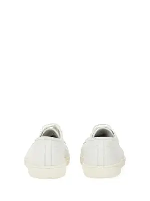 Saint Laurent Smooth Leather Lace-up Sneakers - White