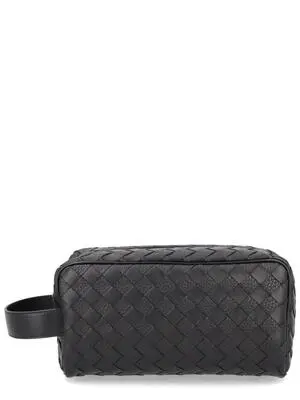 Bottega Veneta Woven Leather Clutch Bag - Black