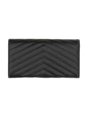 Saint Laurent Portafogli Con Logo Monogram - Black