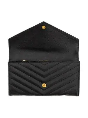 Saint Laurent Portafogli Con Logo Monogram - Black