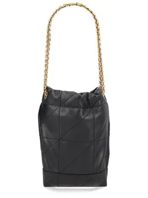 Saint Laurent Cassandre Logo Bag - Black