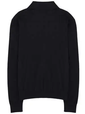 Saint Laurent Polo In Maglia Di Cotone E Seta