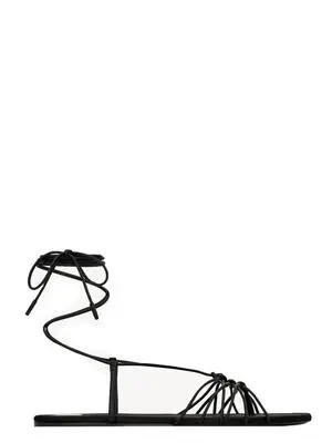 Saint Laurent Babylone Flat Sandals - Black