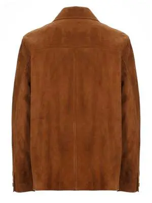 Saint Laurent Overshirt In Suede