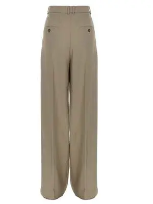 Saint Laurent Pantalone Sartoriale In Lana E Seta