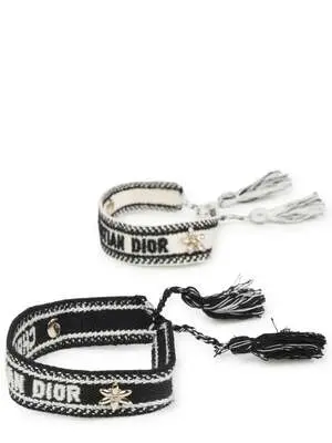 Dior Set Di Due Bracciali Con Logo