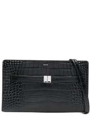 TOTEME Embossed Shoulder Bag - Black