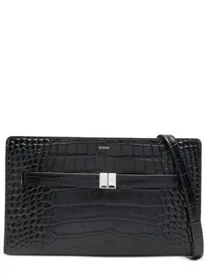 TOTEME Embossed Shoulder Bag - Black