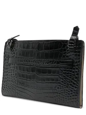 TOTEME Embossed Shoulder Bag - Black