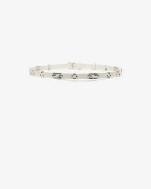 Isabel Marant Étoile Odena Calfskin Leather Belt - Chalk-silver