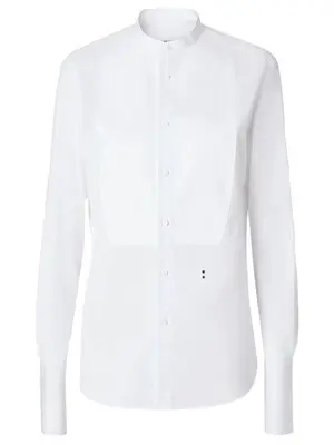 Fendi Slim Fit Shirt In Poplin - White