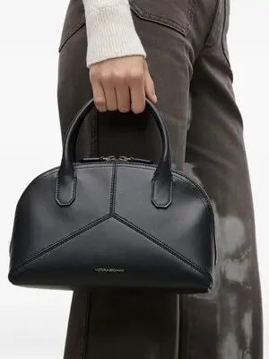 Victoria Beckham Small Doctor Bag In Leather - Black