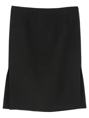 Fendi Pencil Skirt In Wool And Silk