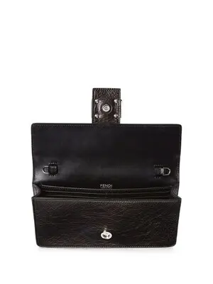 Fendi Wallet On Chain Tube In Crackled Leather