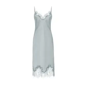 AVENUE 8 Silk Lace Detailed Midi Cami Dress Baby - Blue