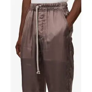Rick Owens Dietrich Drawstring Satin Trousers