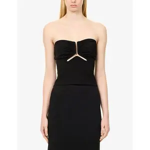 Rick Owens Alannah Cut-out Jersey Bustier Top