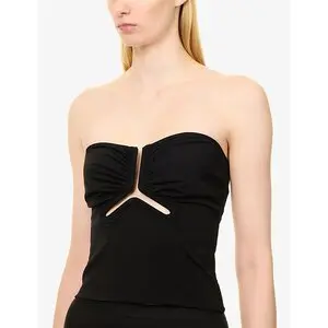 Rick Owens Alannah Cut-out Jersey Bustier Top