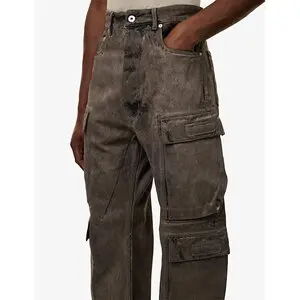 Rick Owens Double Cargo Patch-pocket Denim Jeans