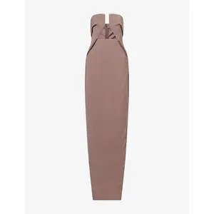 Rick Owens Prong Strapless Wool-blend Gown
