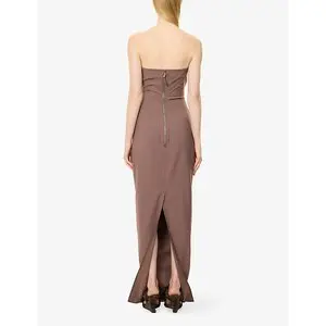 Rick Owens Prong Strapless Wool-blend Gown