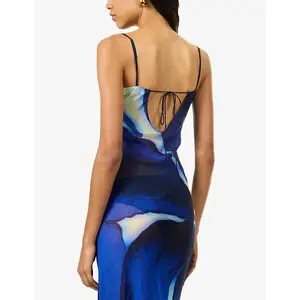 RAT AND BOA Aralia Printed Tulle Maxi Dress