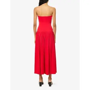 Dissh Aven Strapless Cotton-blend Maxi Dress