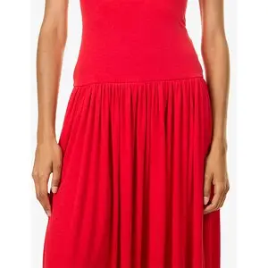 Dissh Aven Strapless Cotton-blend Maxi Dress