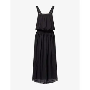 Dissh Rosin Lace-trim Cotton Maxi Dress
