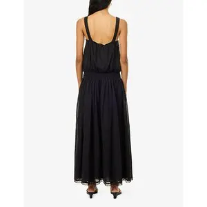 Dissh Rosin Lace-trim Cotton Maxi Dress