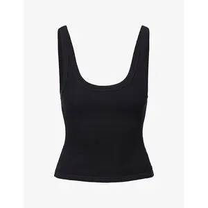 Dissh Phoebe Scoop-neck Cotton-blend Tank Top - Black