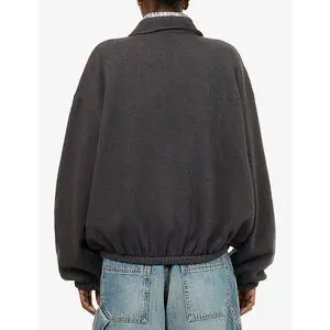 DARKPARK Alva Cropped Half-zip Cotton Jumper
