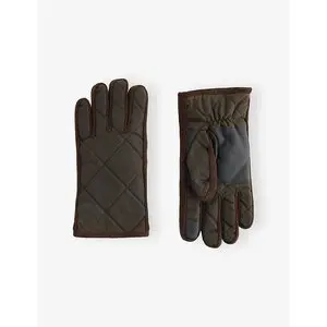 Barbour Westerdale Quilted Waxed-cotton Gloves