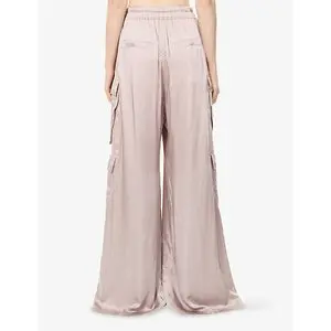 Rick Owens Cargobelas Wide-leg Satin Trousers