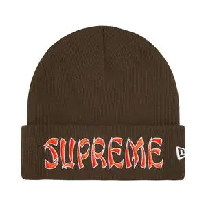 Supreme New Era Action Beanie - Brown