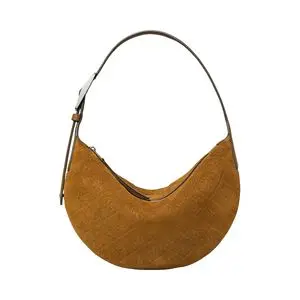Tory Burch T Monogram Suede Small Balloon Bag 'chicory
