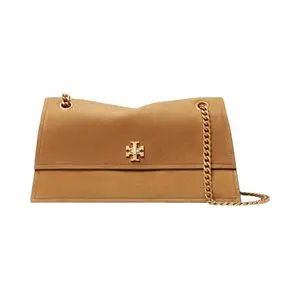 Tory Burch Kira Turnlock Suede Shoulder Bag 'toffee - Brown
