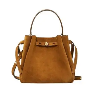 Tory Burch Romy Suede Bucket Bag 'caramel - Tan