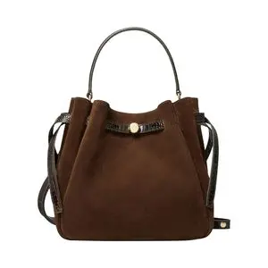Tory Burch Romy Suede Bucket Bag 'dark Cocoa