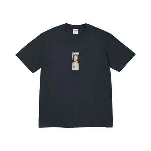 Supreme Prayer Card Box Logo Tee 'navy - Blue