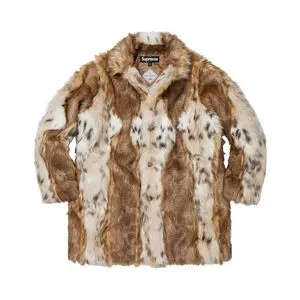 Supreme Lynx Faux Fur Windstopper Overcoat - Tan