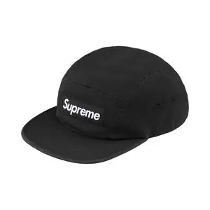 Supreme Washed Chino Twill Camp Cap - Black