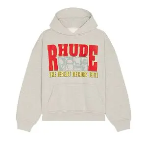 Rhude The Desert Decides Hoodie 'heather /red/multicolor - Grey